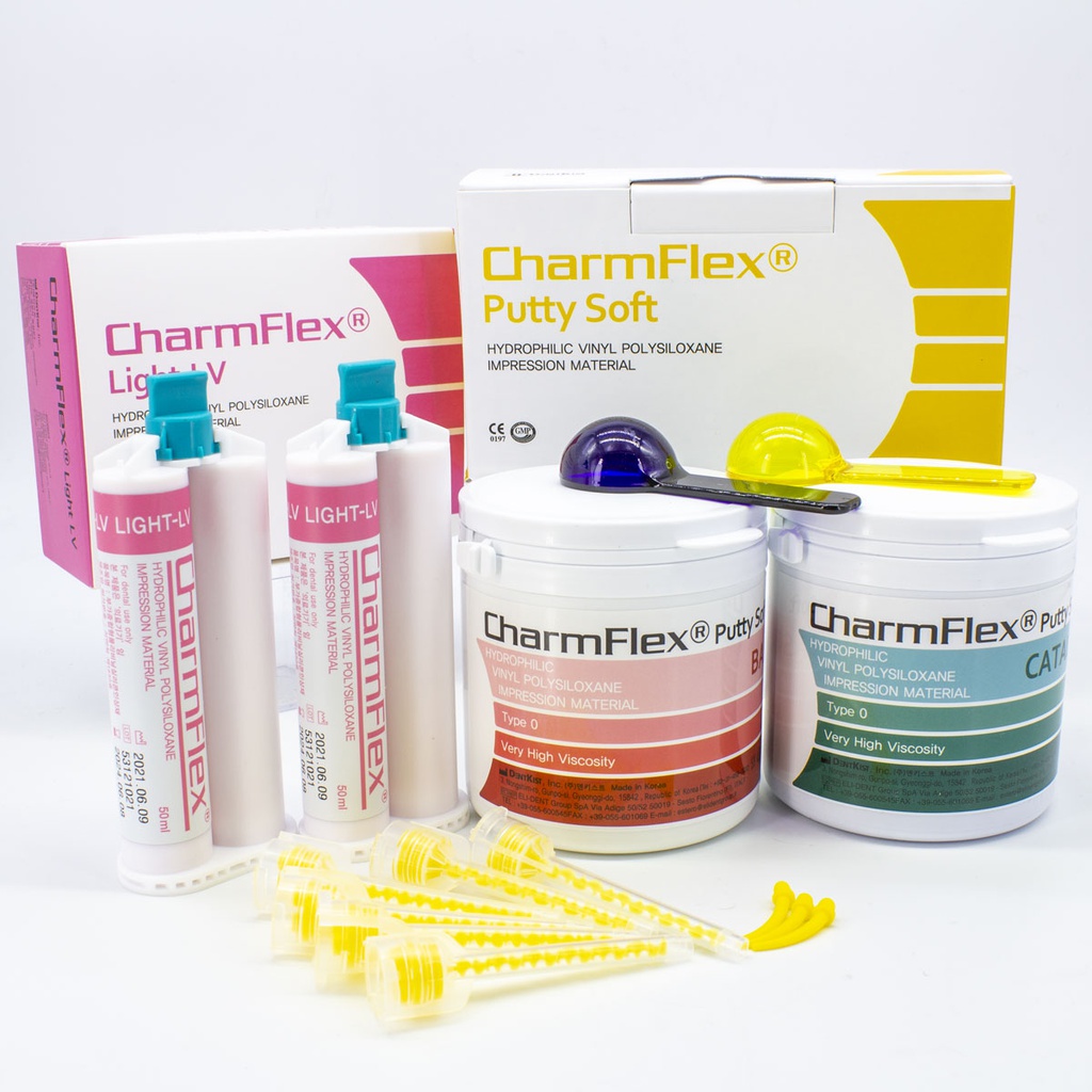 Kit Silicona Adición CharmFlex Putty + Light LV Dentkist | Biotech Chile