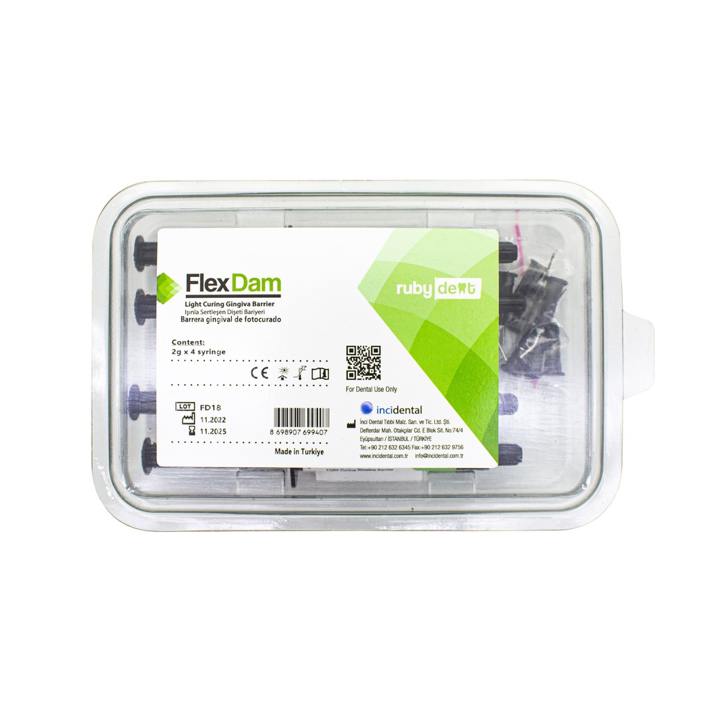 Protector barrera Gingival x 4 FlexDam Incidental | Biotech Chile