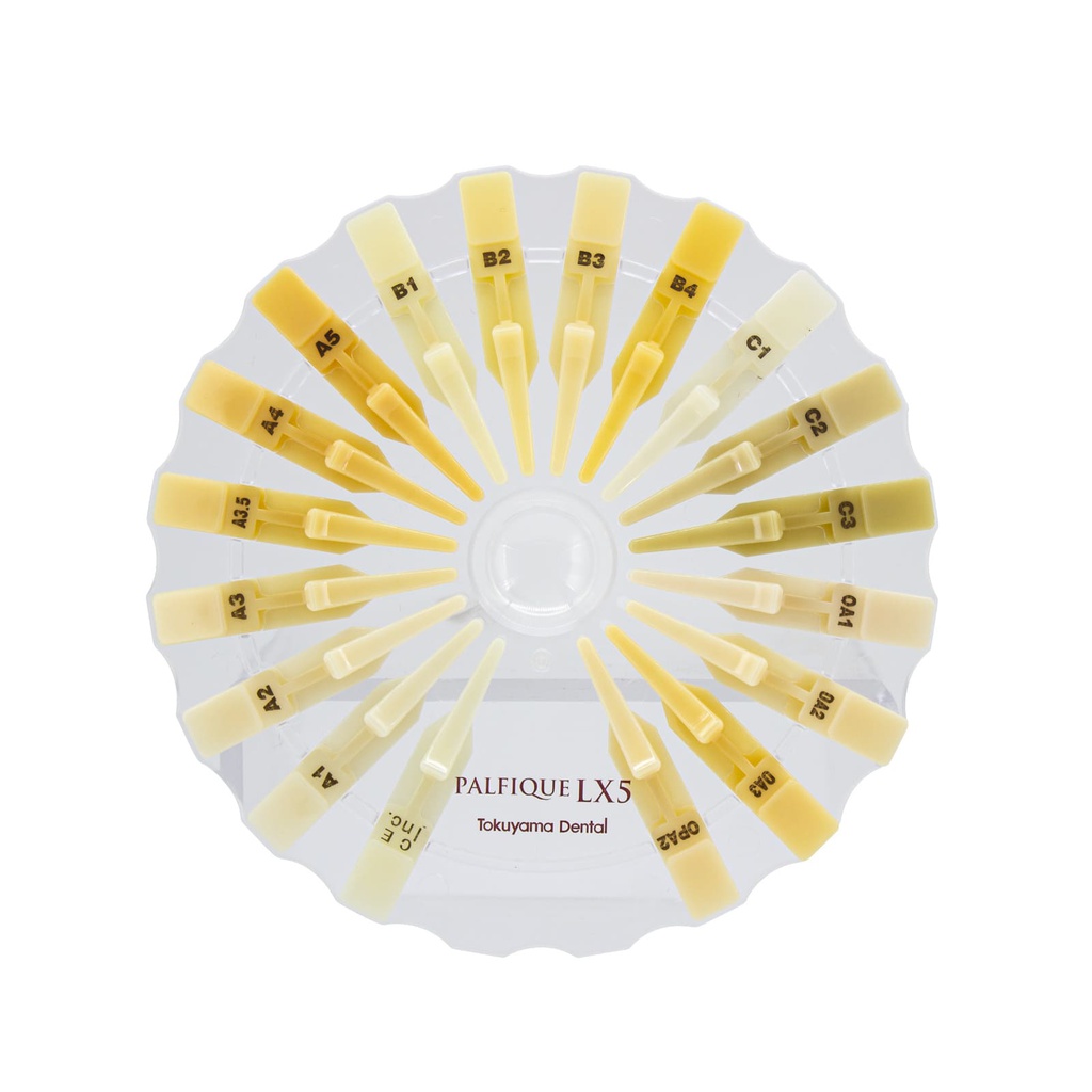 Muestrario de colores Resinas Palfique LX5 Tokuyama | Biotech Chile